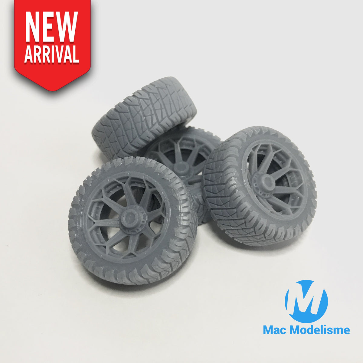 Set de roue 4x4 mono block x4 – Mac Modelisme